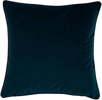 Homing Samt-Kissenhülle Kissenbezug einfarbig Dekokissen Petrol, Uni (1 Stück) 45x45 cm dekorativer Kissenbezug, 5393-07