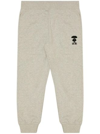 Aape By A Bathing Ape pantalon de jogging &agrave; logo brod&eacute; - Gris