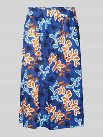 Seidensticker Leinenrock mit Allover-Print Modell Washer