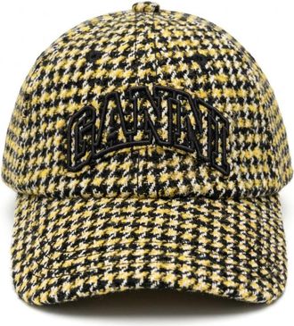 Ganni Woollen Check Cap