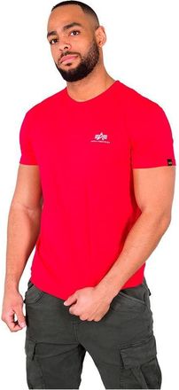 Alpha Industries Alpha Industries Herren Basic T Small Logo T-Shirt, Speed Red, M