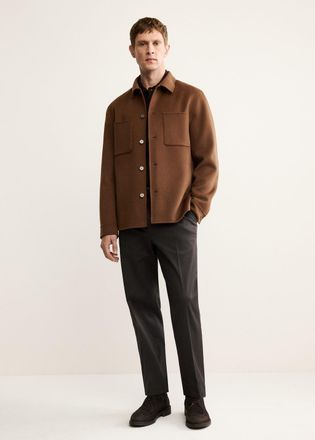 Mango Handmade-Wolljacke mit Tasche orange - Herren - XL - MANGO MAN