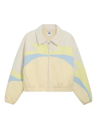 Puma Jacke mit grafischem Print und Rei&szlig;verschluss - Nude