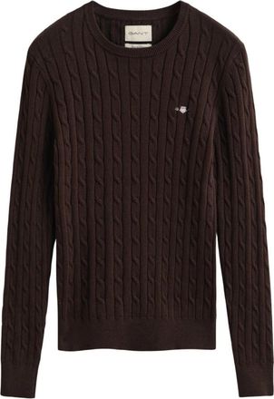 GANT Klassischer Zopfstrickpullover - - Knitwear - Damen - Braun - M