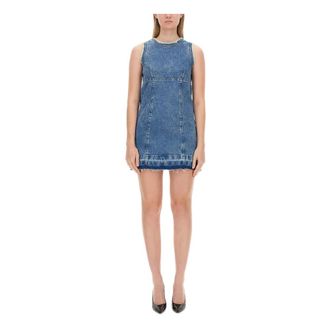 Moschino Femme, Robes, Bleu, Taille: 42 FR Robe Courte en Jean