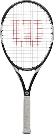 Wilson Tennisschl&auml;ger, Federer Team 105, Unisex, Anf&auml;nger und Freizeitspieler, Griffst&auml;rke L1, Wei&szlig;/Schwarz, WRT30730U1