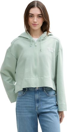 Tom Tailor Damen 1046620 Sweatjacke, 13632-Fresh Mint Green, XL