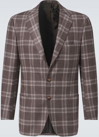 Kiton Blazer aus Wolle, Seide und Leinen