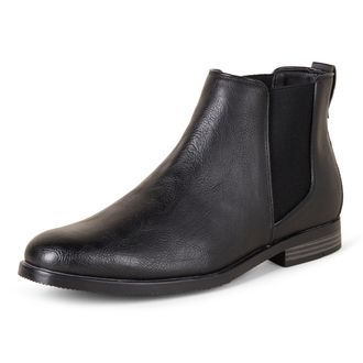 Amazon Essentials Herren Chelsea-Stiefelette, Schwarz, 46 EU