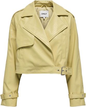 Only Damen Onlkira Faux Leather Jacket OTW, Dried Moss, l