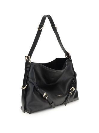 Givenchy Womens Voyou Shoulder Bag Medium Black Calf Leather Bos Taurus Handbags Hand