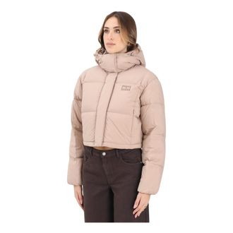 Tommy Jeans Femme, Vestes, Beige, Taille: 38 FR Piumino Cropped Puffer