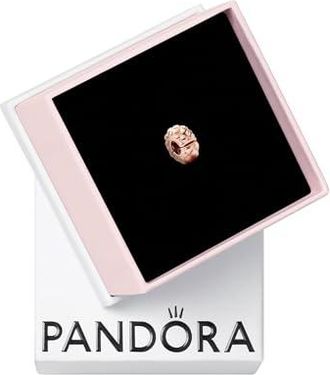 Pandora Pandora Moments Charm clip clouté en métal plaqué or rose 14 carats avec attache en silicone
