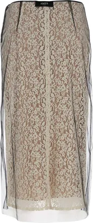 Fendi White Exterior: Nylon Lining: Silk Gonne Skirt