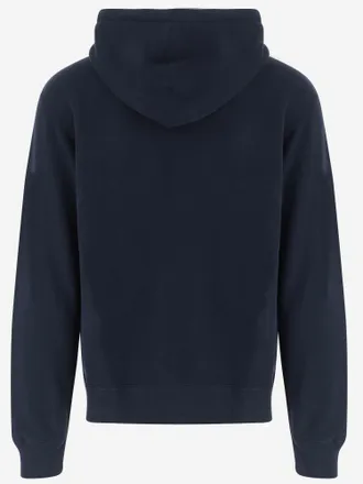 J.W.Anderson Mens Cotton Hooded Sweatshirt Navy Sweatshirts Sweater