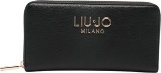Liu Jo Femme, Accessoires, Noir, Taille: ONE Size Large Logo Zip Wallet
