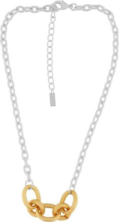 Dansk Copenhagen Chunky 2 Tone Link Necklace - - Accessories - Damen - Grau - ONE SIZE
