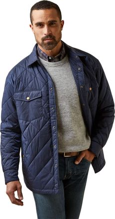 Ariat Mens Stinson Insulated Shirt Jacket Long Sleeve in Navy, Size 2X-Large, by Ariat