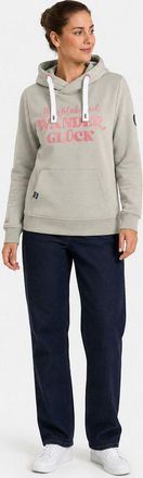 Sublevel Hoodie Gem&uuml;tlicher Bergluft Style mit Kapuze f&uuml;r Damen (1-tlg) Baumwolle Normal Fit Kapuze Langarm Spruch atmungsaktiv