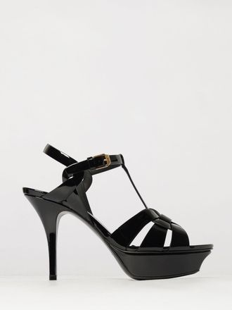 Saint Laurent Sandales &agrave; plateforme Tribute en cuir verni &agrave; talon haut