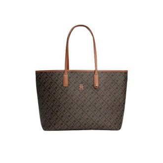 Tommy Hilfiger Monogramm Tote Bag - - Bags - Damen - Schwarzk - ONE SIZE