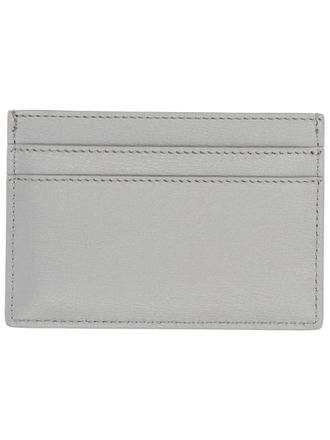 Fendi Squared FF Logo Calf Leather Card Case - Grey