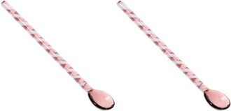 Cabilock 2pi&egrave;ces Cuill&egrave;res Verre Color&eacute;es Pour Caf&eacute; Et Dessert Cuill&egrave;res Longues Pour Soupes Glaces Et M&eacute;langes Cuisine