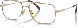 Ray-Ban William Titanium Optics Arista Gold Fassung Klar Glas Polarisiert 58-17