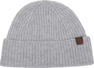 Eleventy Caps & Mützen - Ribbed Knit Hat With Folded Cuff - Gr. ONE SIZE - in Grau - für Damen
