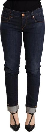 Acht Acht, Femme, Jeans, Bleu, Taille: W26 Pantalon Skinny en Denim Taille Basse