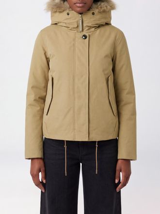 Woolrich Parka courte rembourr&eacute;e en coton avec capuche en shearling