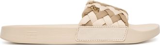 Tommy Hilfiger Pantoletten Tommy Hilfiger Th Braided Pool Slide FW0FW09203 Beige
