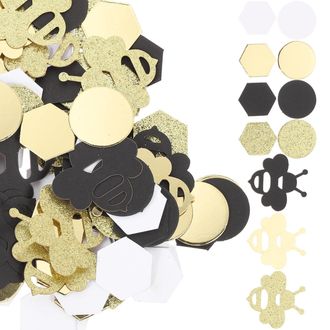 NUOBESTY 180 St&uuml;ck Bienenmotiv Papierkonfetti Wiederverwendbar Dekoratives Partykonfetti f&uuml;r Hochzeit Geburtstag und Ballonf&uuml;llung Tischdeko Streukonfetti Bunt