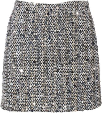 Ermanno Scervino Femme, Jupes, Gris, Taille: 36 FR Mini-jupe Boucl&eacute;