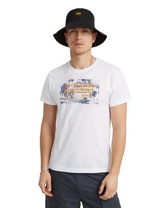 G-Star G-Star Homme T-Shirt Framed Palm Originals, Blanc (white D24682-C506-110), M