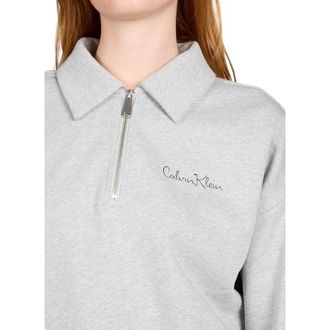 Calvin Klein Pull &agrave; col zipp&eacute; en coton m&eacute;lang&eacute;