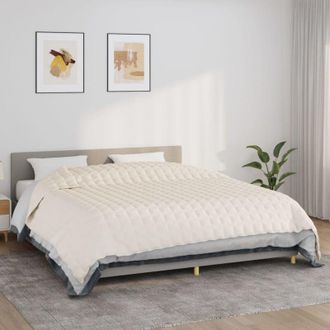 vidaXL Gewichtsdecke Hellcreme 235x290 cm 11 kg Stoff - Vidaxl