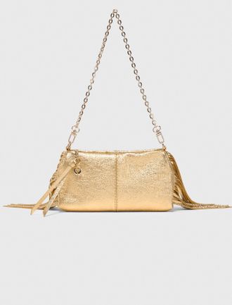 Maje Miss M-tasche In Metallic-optik - Golden - Maje