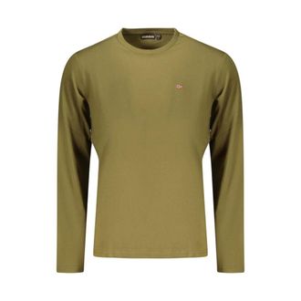 Napapijri Verde Baumwoll-T-Shirt - - Tops - Herren - Gr&uuml;n - L