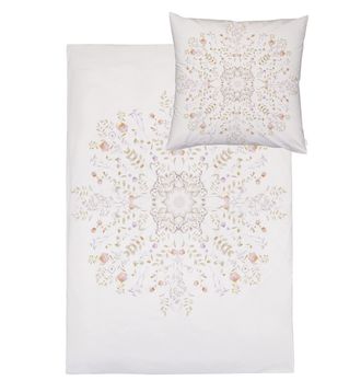 ESTELLA Bio Bettw&auml;sche,Soft Cotton | 100% Bio Baumwolle GOTS Zertifiziert | Zero Waste Verpackung | 135x200 cm + 80x80 cm | Design: Lhasa