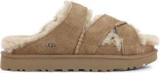 UGG Ugg, Femme, Chaussures, Brun, Taille: 39 EU Greenport Cross Strap Slide