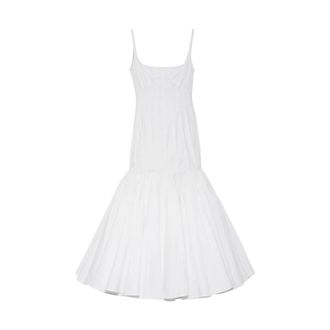 Jacquemus Wei&szlig;es &Auml;rmelloses Kleid mit Quadratischem Ausschnitt - - Dresses - Damen - Wei&szlig; - XS
