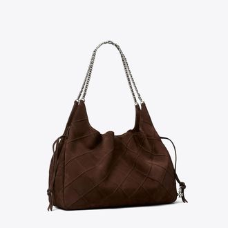 Tory Burch Damen Gro&szlig;e Fleming Tote Bag aus Wildleder