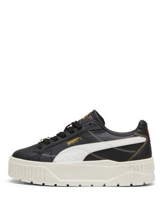 Puma Women Karmen II Class ACT Sneaker, PUMA Black-PUMA White-PUMA Gold, 40 EU