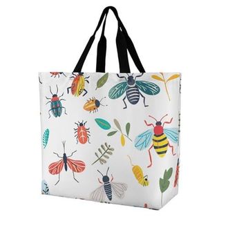 Generic Motif DInsecte Lumineux Sac Cabas Grand Tote Bag L&eacute;ger Sac A Main Femmes Pour Quotidienne Universit&eacute; Plage