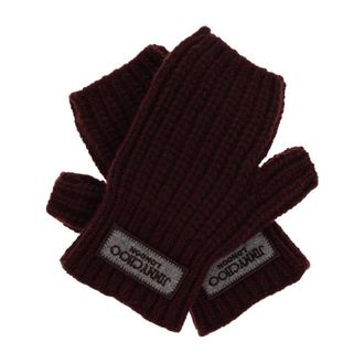 Jimmy Choo London Gants en laine avec logo - Femme - Accessoires - Rouge - Taille: ONE Size