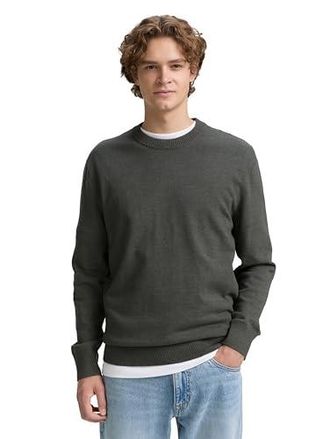 Tom Tailor Denim TOM TAILOR 1042509 Pull-Over, 38804-Green Grey Mouline, XL Homme