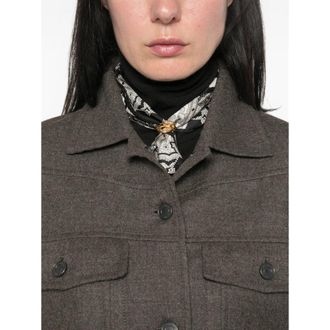 Max Mara Felted Virgin Wool Coat - Gray