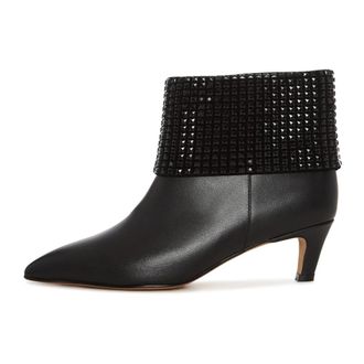 Cesare Gaspari Crystal Cuff Leder Stiefelette - - Shoes - Damen - Schwarzk - 40 EU