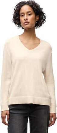 Street One 3015725 Pull Douillet à col en V, Beige Doux, 46 Femme